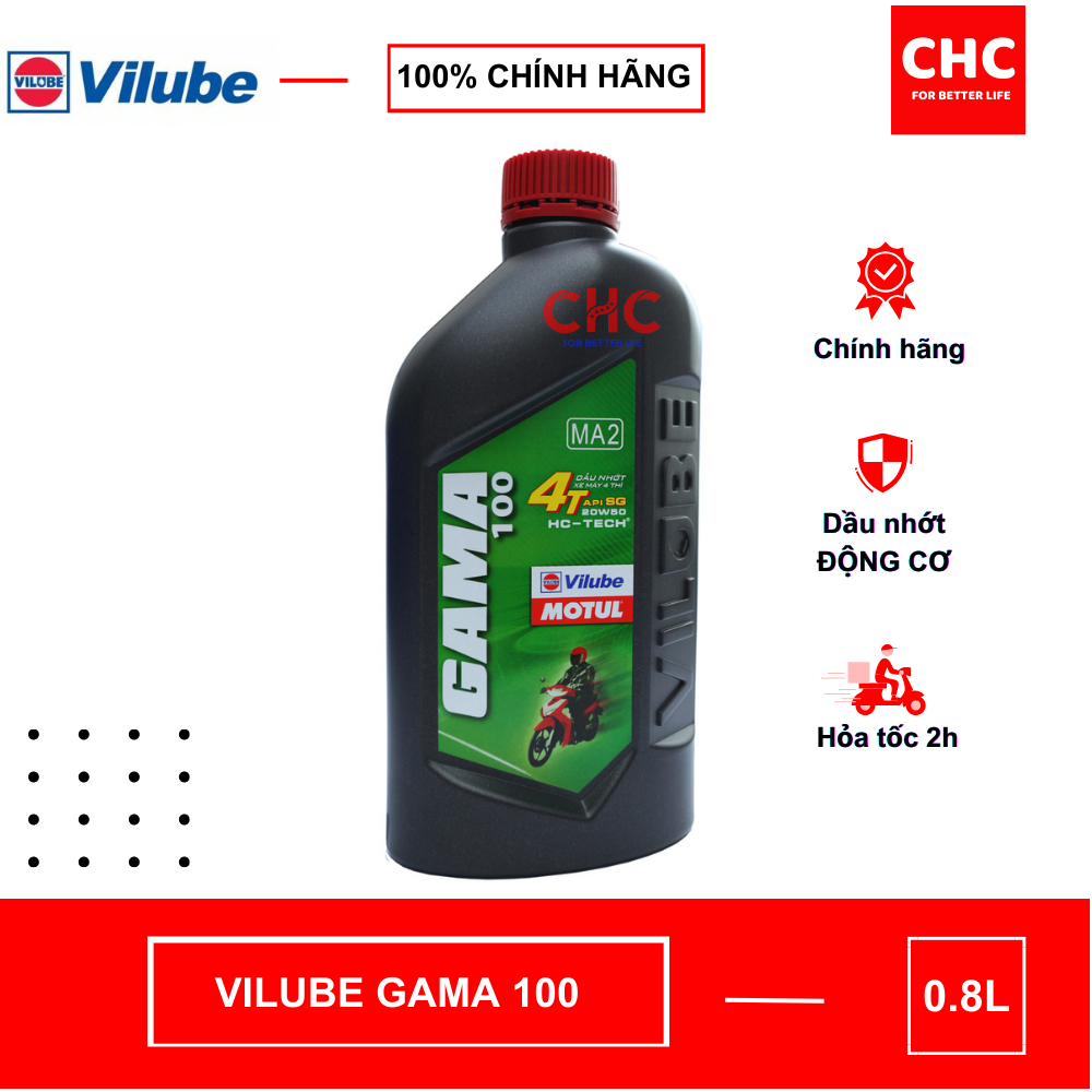 Dầu nhớt động cơ xe gắn máy 4-thì Vilube Gama 100 20W50 | Shopee Việt Nam