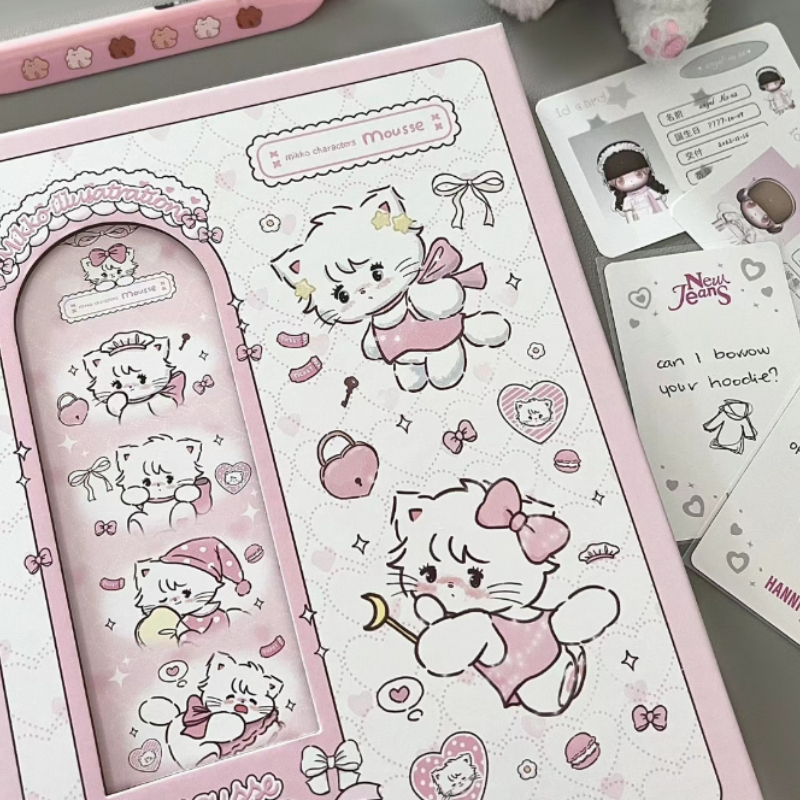 Sổ ảnh A5 Mikko hợp tác, 6 lỗ, sổ mở linh hoạt, 4 ô vuông, album thẻ 3 inch, ảnh Polaroid card ...