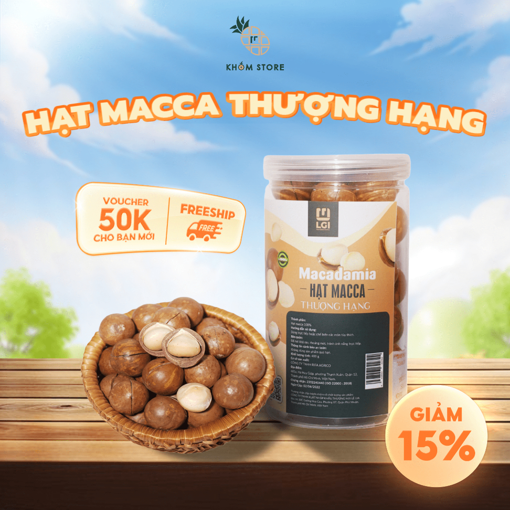 Hạt macca organic size lớn Khóm Store hũ 400g | Shopee Việt Nam
