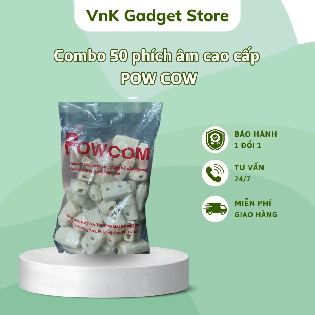 Combo 50 phích âm cao cấp POW COW - chống mòn, chịu tải, dễ lắp đặt ...