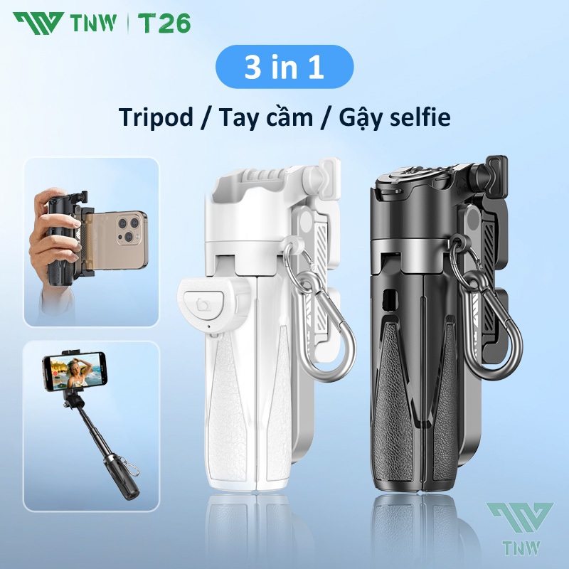TNW T26 Chân tripod mini Capgrip 3 IN 1 cho điện thoại Gậy chụp ảnh tự ...