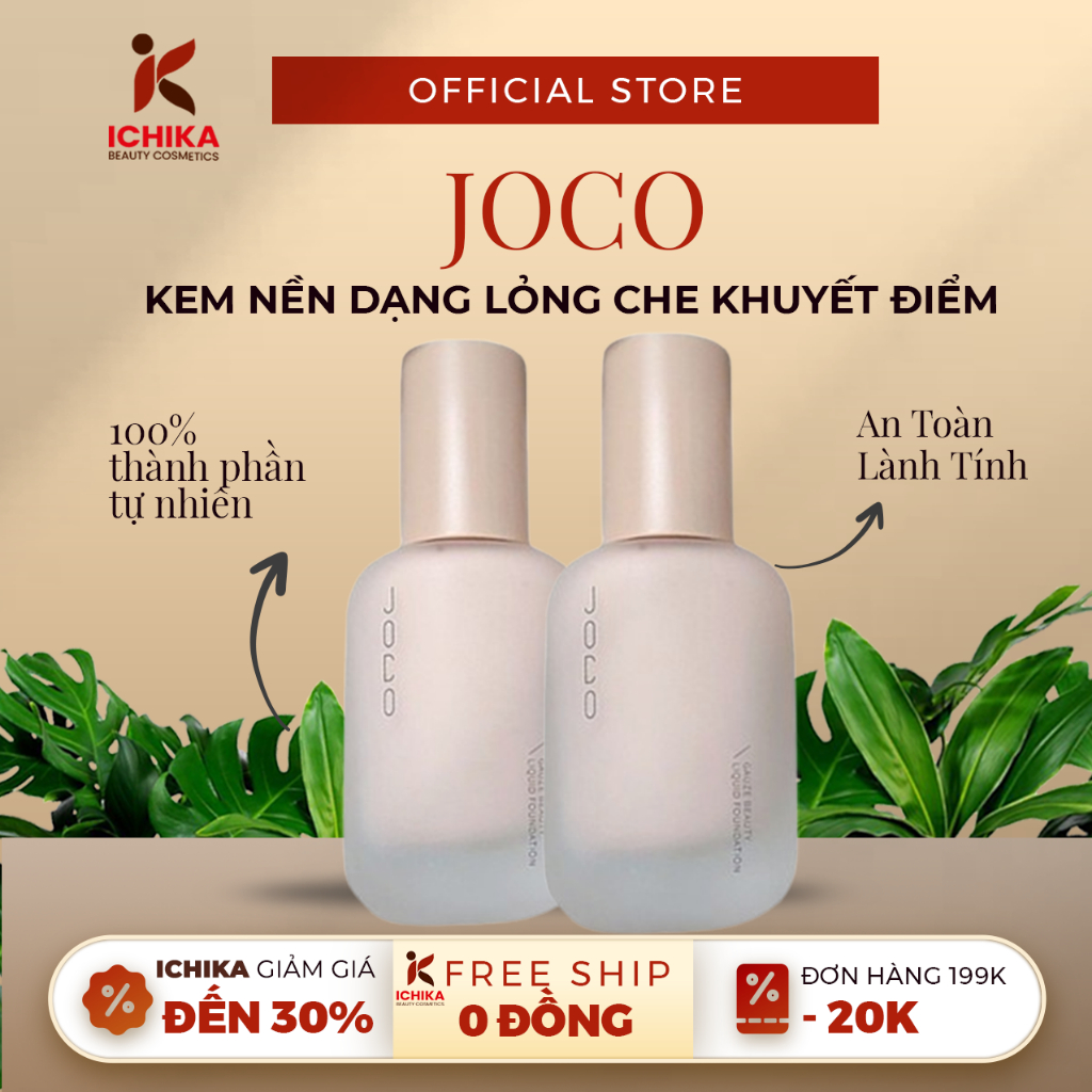 Kem Nền Dạng Lỏng JOCO - Kem Nền JOCO Dạng Lỏng Che Khuyết Điểm, Mỏng Nhẹ, Bền Màu, Chống Nước ...