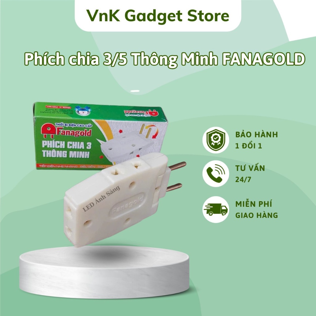 Ổ Chia Điện Thông Minh 1 Ra 3, 1 Ra 5 FANAGOLD , Phích Cắm Điện Xoay ...