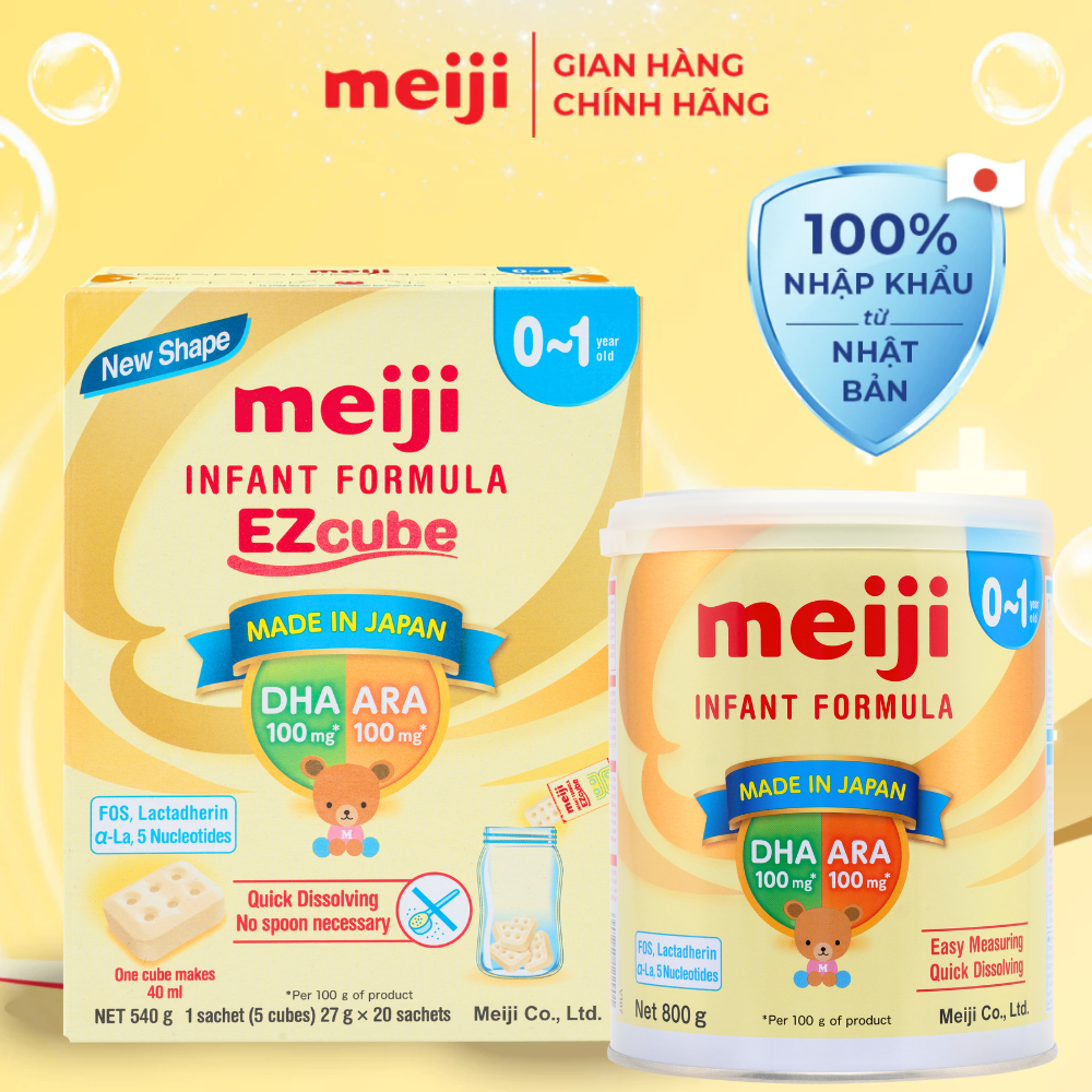 1 Hộp Sản Phẩm Dinh Dưỡng Công Thức Meiji Infant Formula EZcube (540g ...