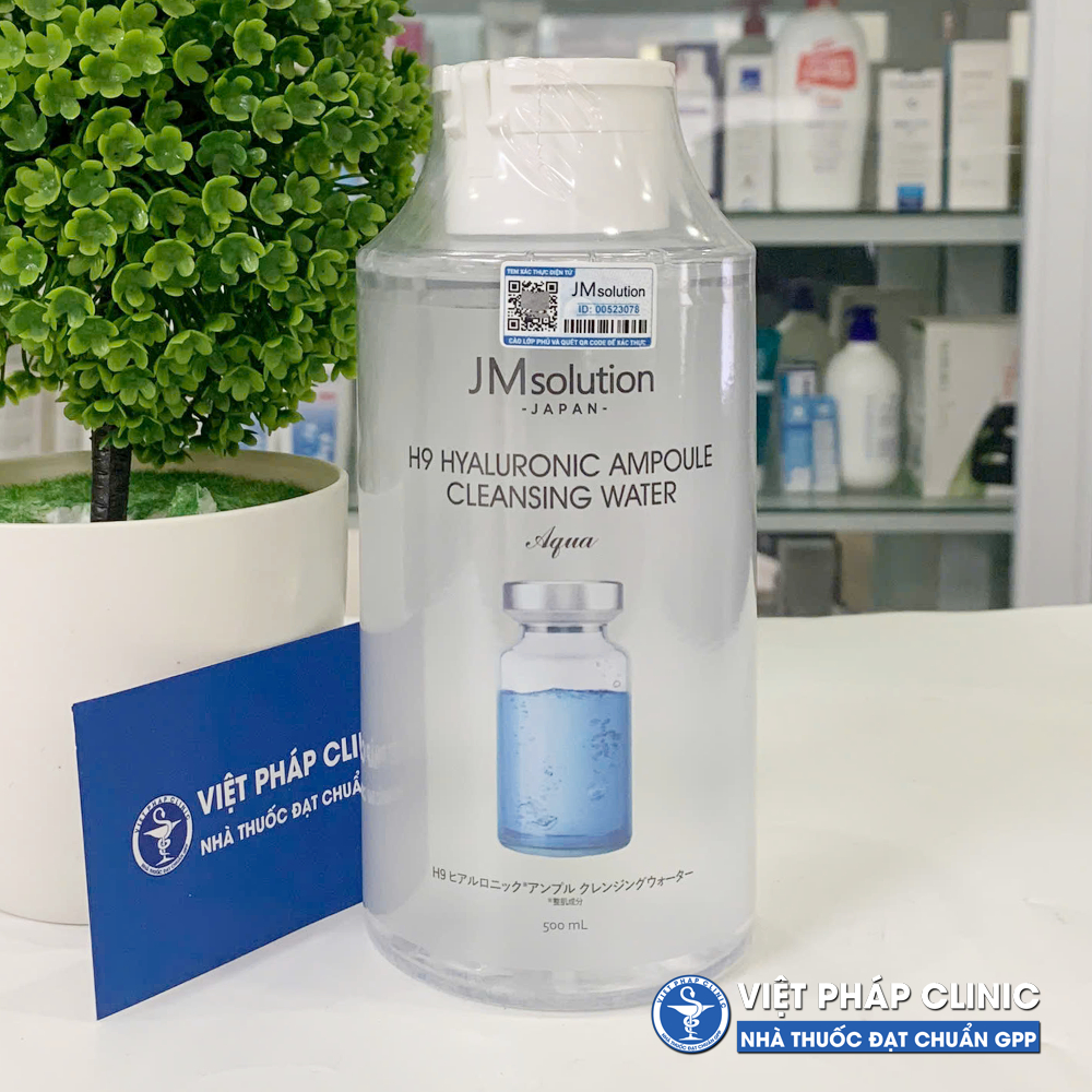 Nước tẩy trang JMsolution H9 Hyaluronic Ampoule Cleansing Water Aqua 500ml | Shopee Việt Nam