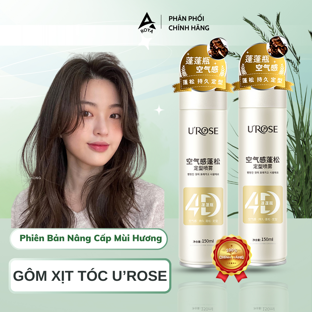Gôm Xịt Tóc Tạo Kiểu UROSE Bản Nâng Cấp Mùi Hương, Keo Xịt Mềm Giúp Tóc ...