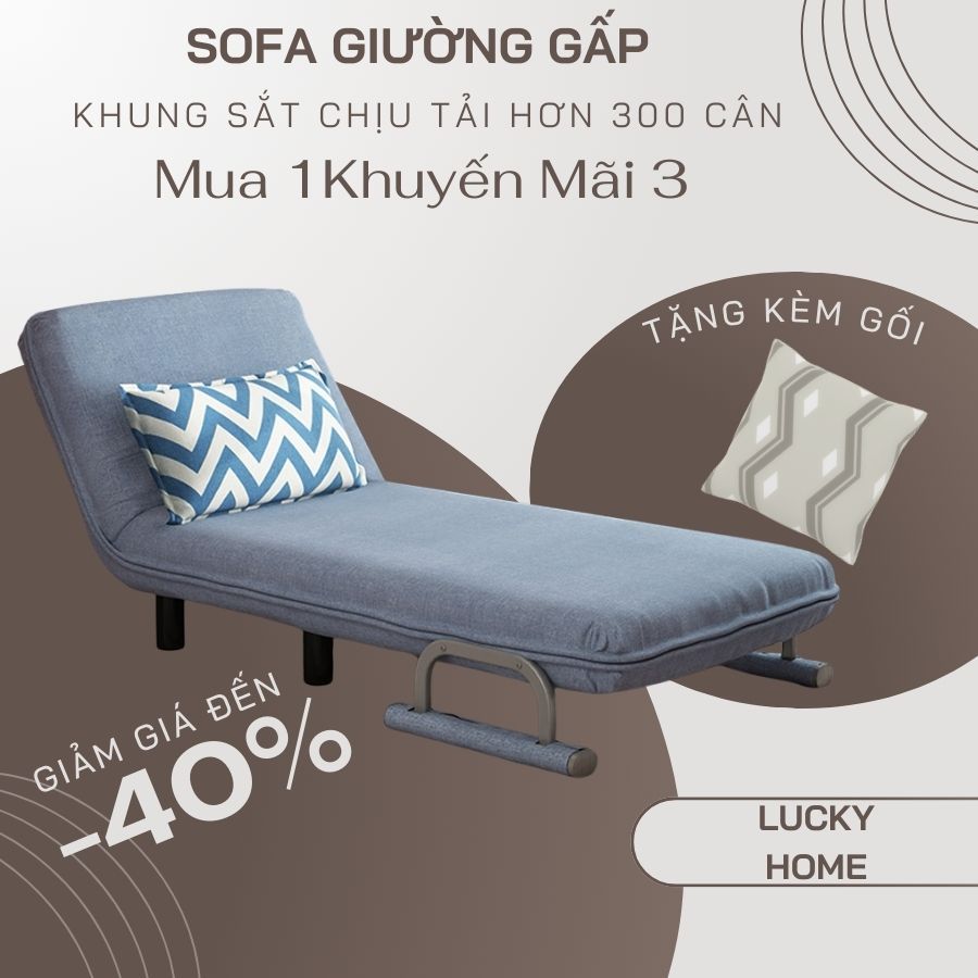 ( Tặng Kèm Gối )Ghế Sofa Gấp Đa Năng ,Ghế Sofa Giường Gấp Gọn Thông ...