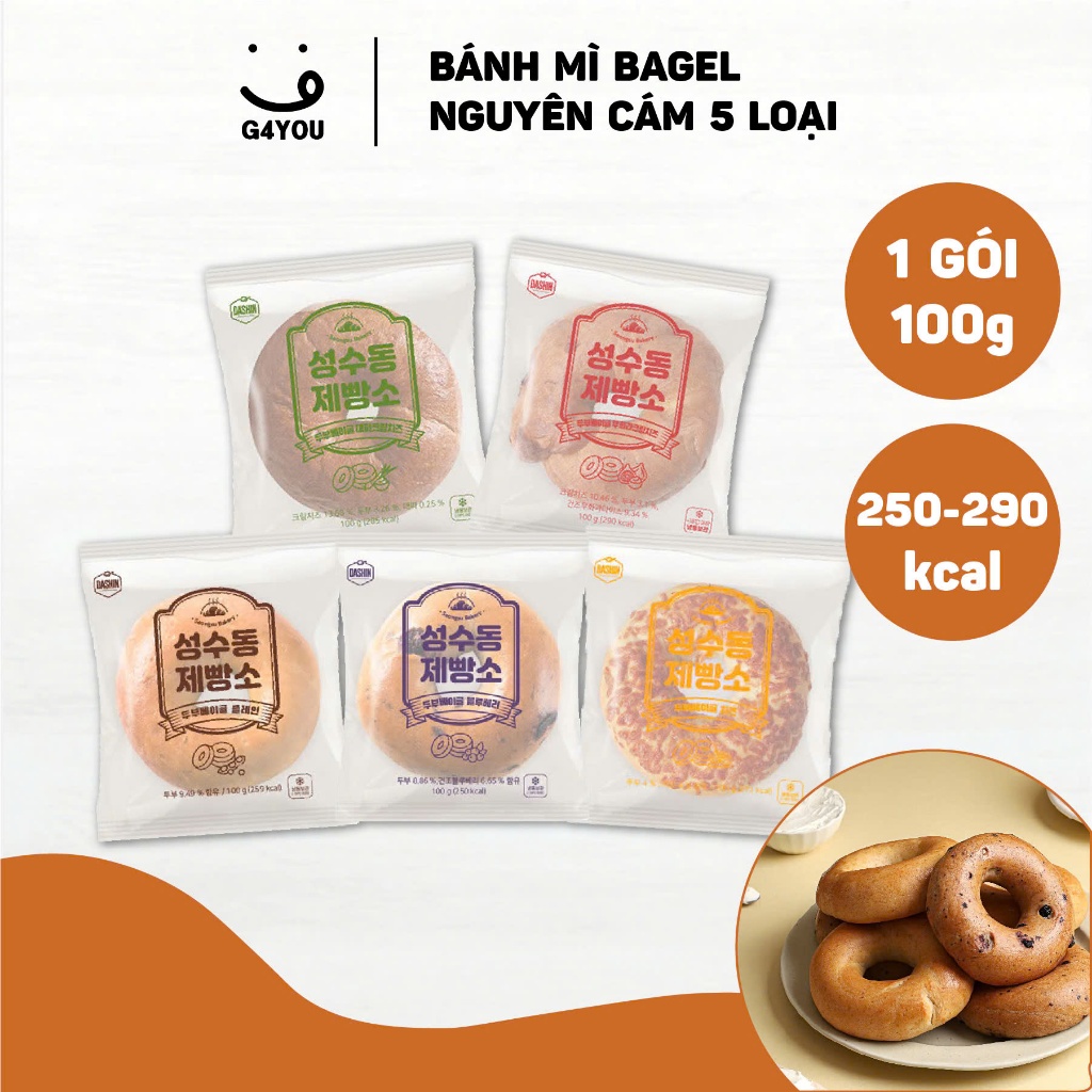 [HCM] Bánh Mì Bagel Ít Kcal 3 Loại Seongsu 100g | Shopee Việt Nam