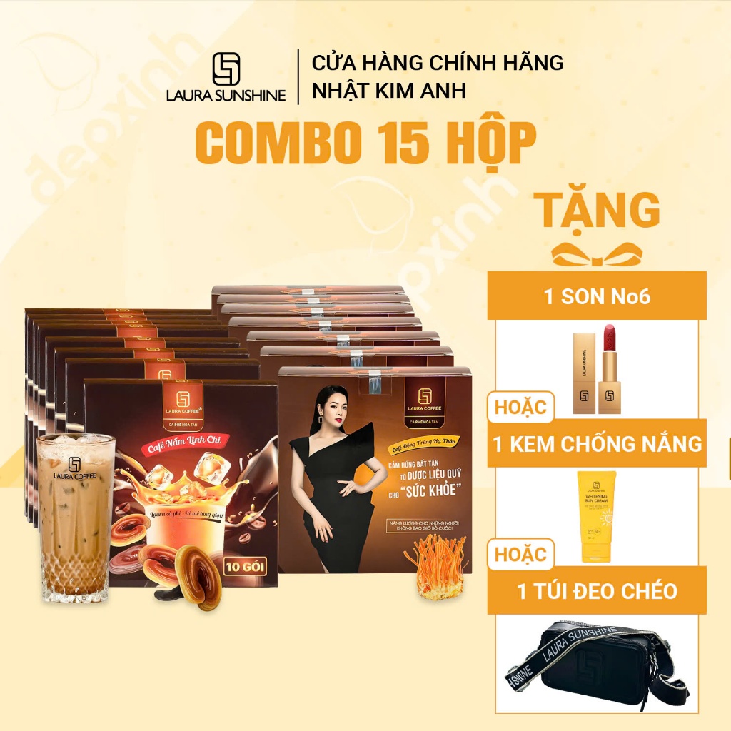 [TẶNG QUÀ] Combo 15 Hộp cà phê Laura Coffee (15 hộp x 10 gói) | Shopee ...
