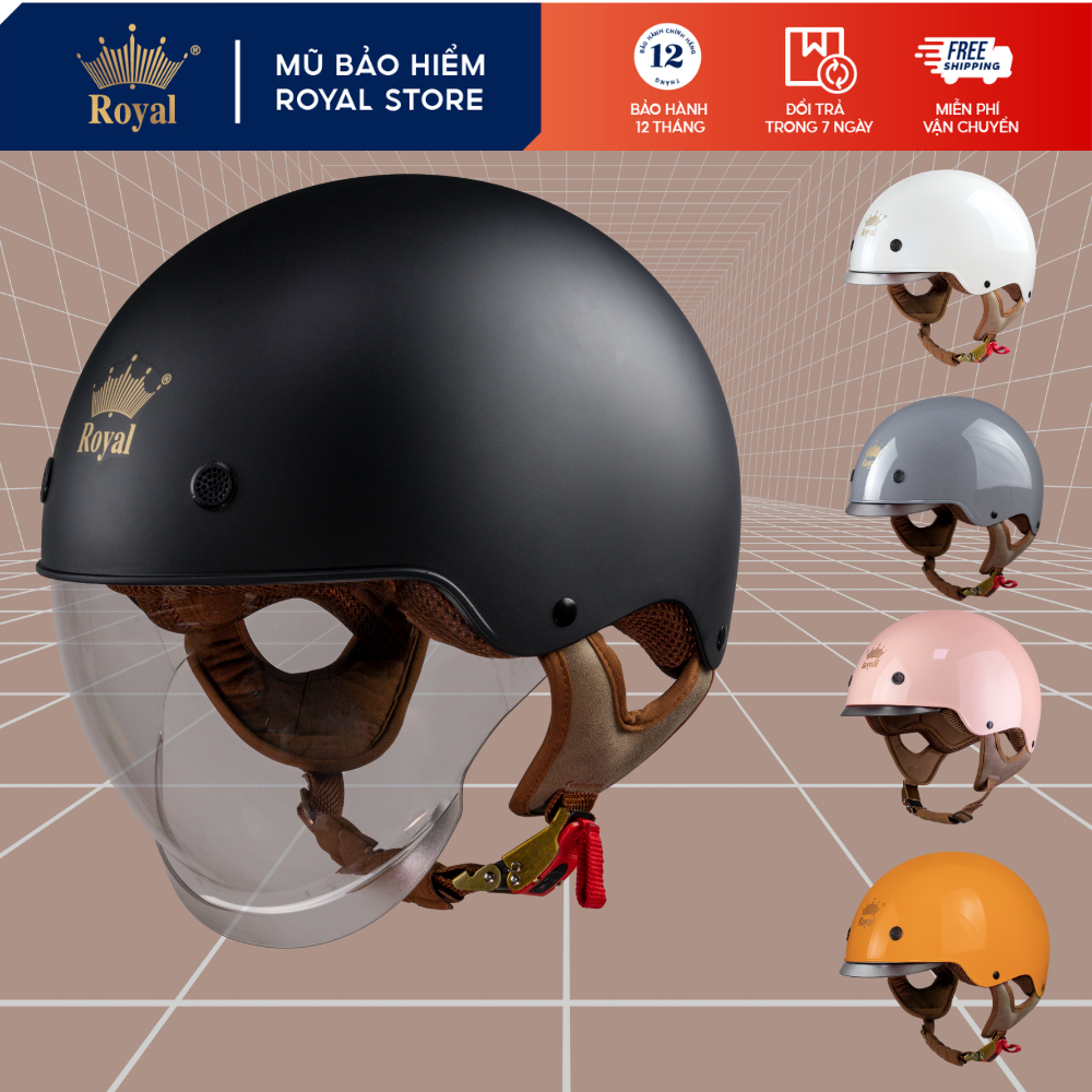 Mũ Bảo Hiểm Royal M239 Kính Âm Chính Hãng, Nón Bảo Hiểm Kính Dài Royal ...