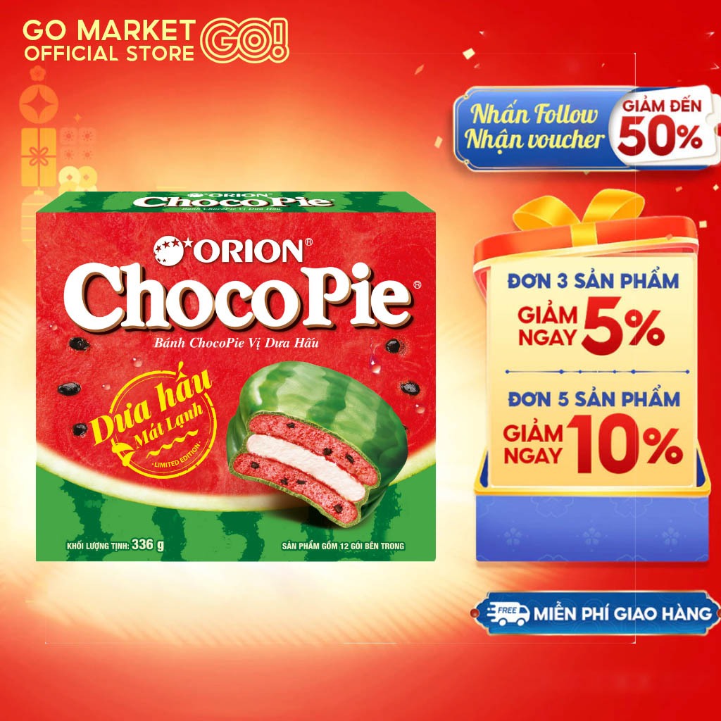 Bánh Chocopie Vị Dưa Hấu Hộp 336G (12 cái) - Hàng Chuẩn Chính Hãng | Shopee Việt Nam