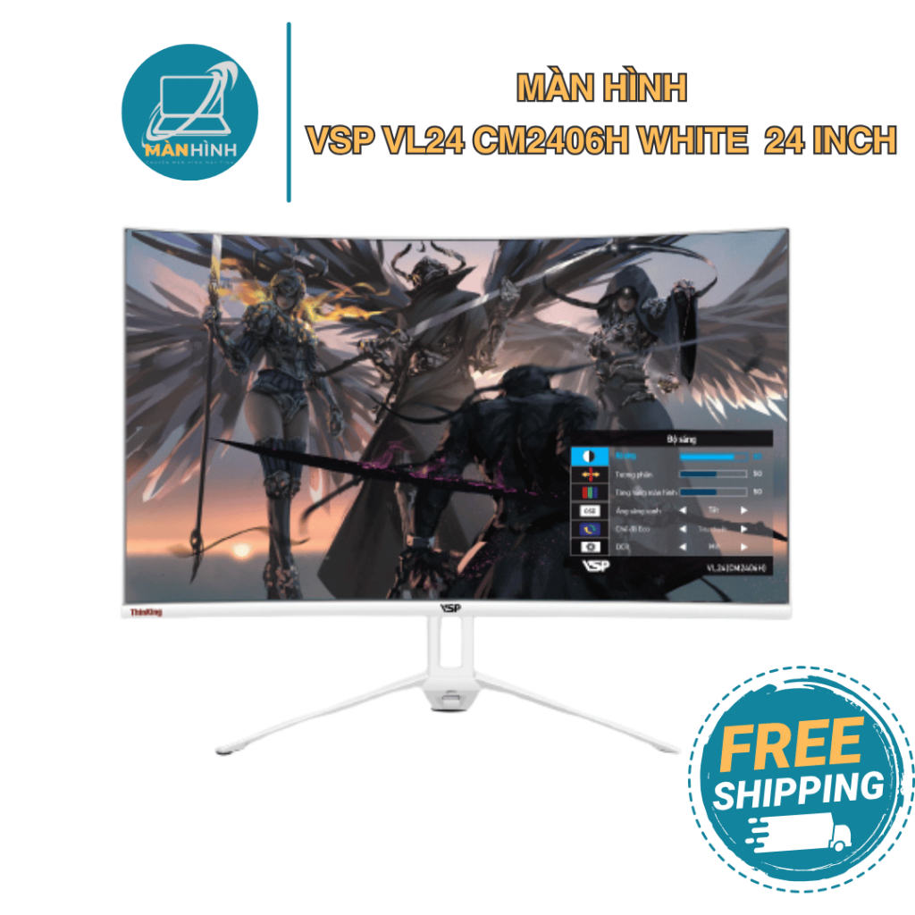Màn hình VSP VL24 CM2406H White | 24 inch, Full HD, VA, Cong - new hàng ...