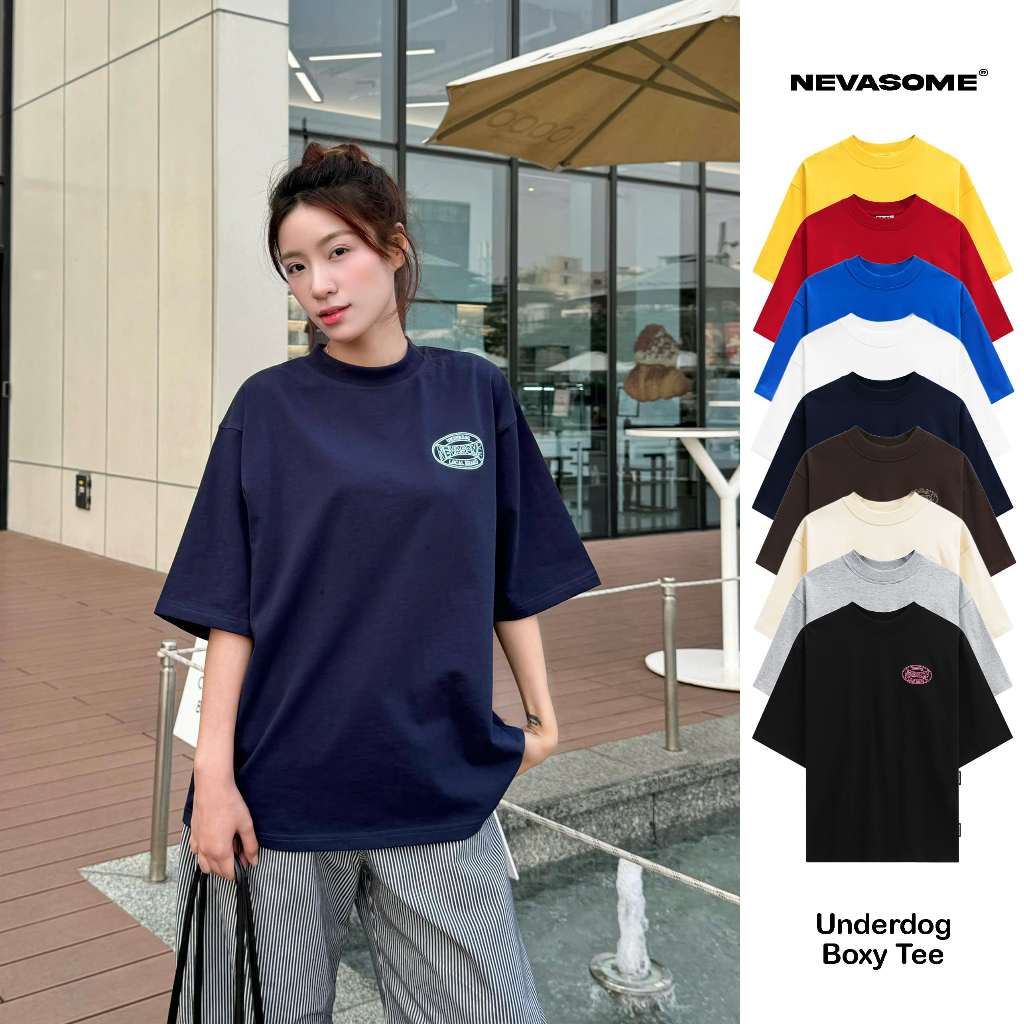 Áo Thun Boxy Nevasome Underdog Tee Cotton 260 gsm Tay Lỡ Form Boxy Rộng ...