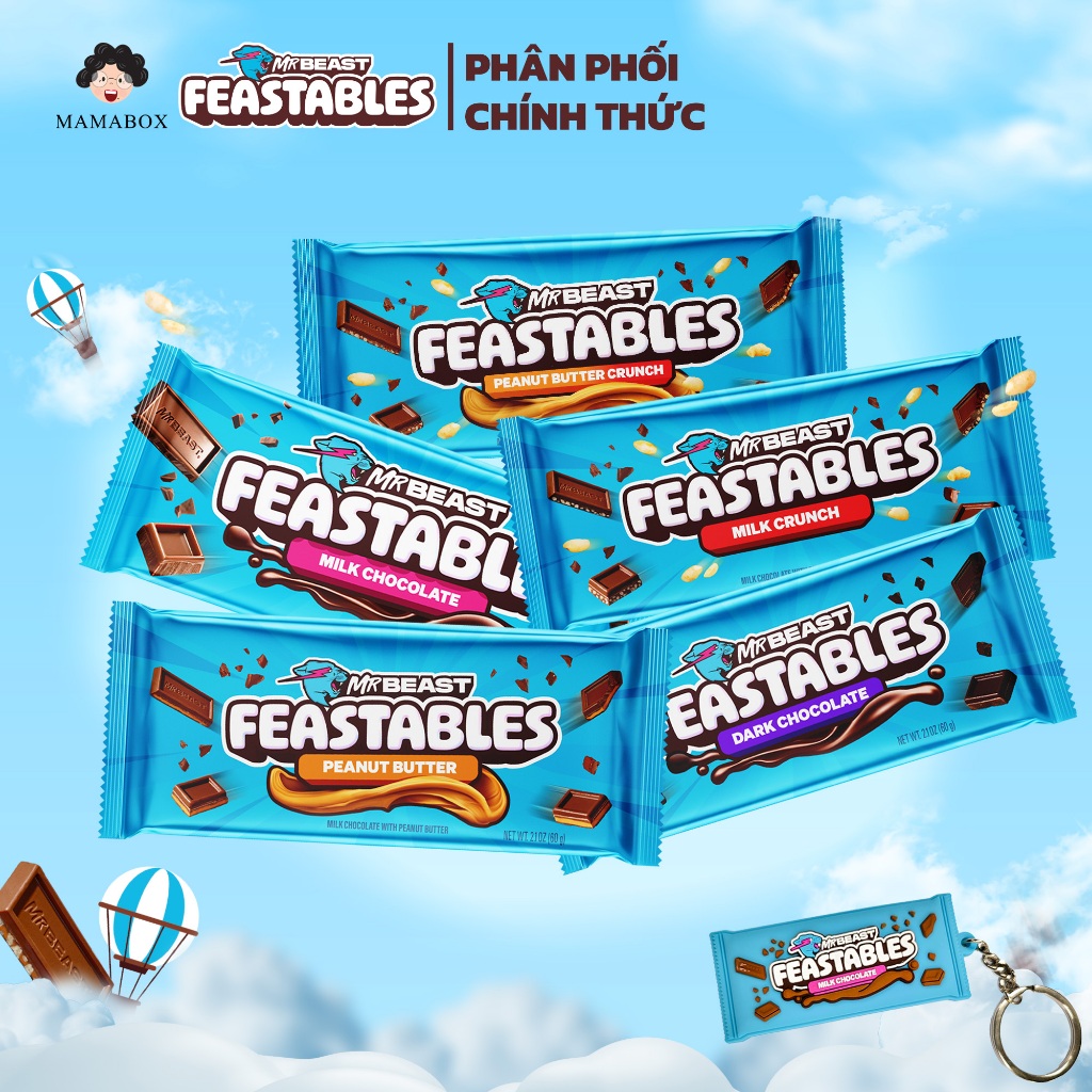 Combo 5 thanh NEW Kẹo Socola Feastables Mr.Beast chính hãng | Shopee ...