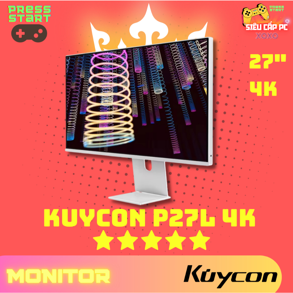 Màn Hình KUYCON P27L 27 inch - IPS - Độ Phân Giải 4K - USB C sạc ngược ...