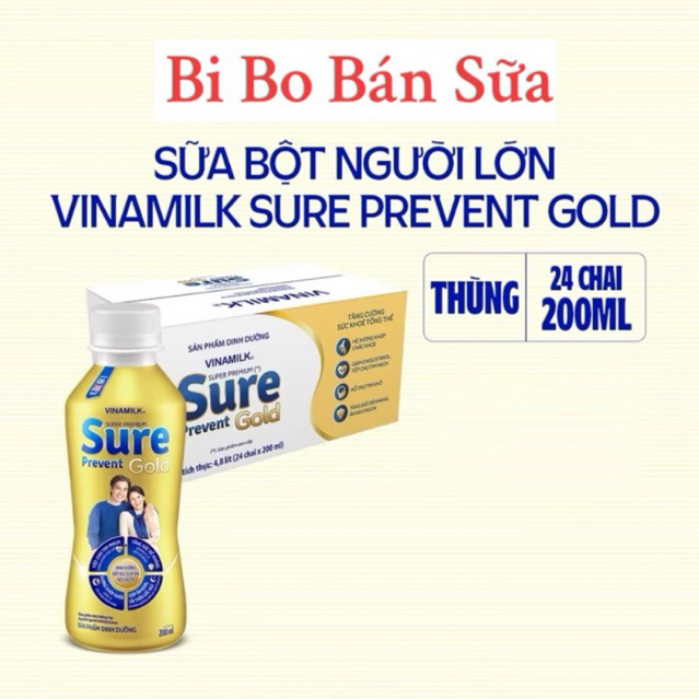 {HSD: T1-2026} COMBO 2 Thùng 48 Chai Sữa Vinamilk Sure Prevent Gold - 200ml | Shopee Việt Nam