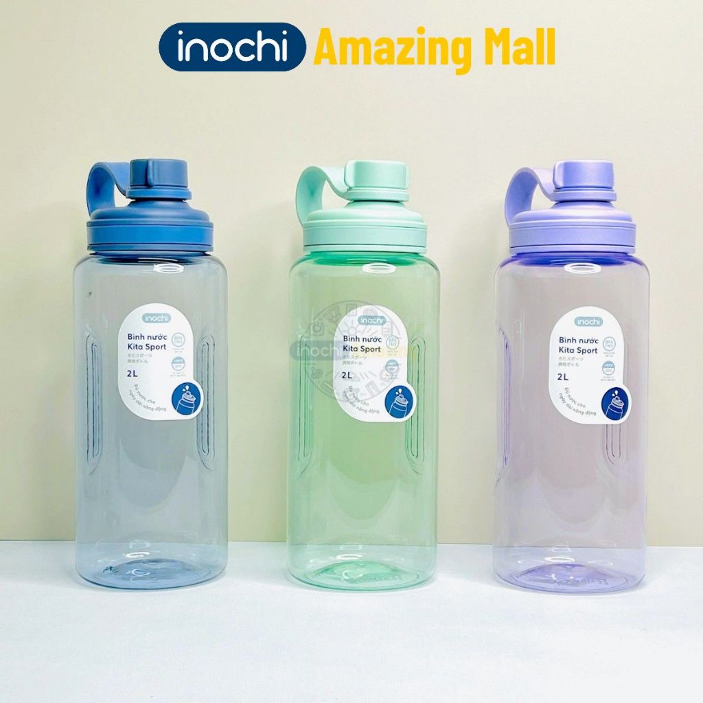 Bình nước thể thao nhựa Tritan Inochi Kita Sport 2L Bình nhựa dung tích ...