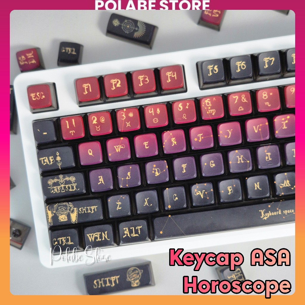 Keycap ASA Horoscope Keycap Pudding Profile PBT bàn phím cơ Polabe ...