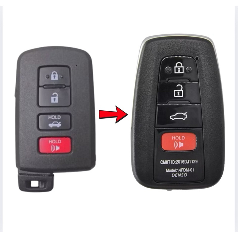 Vỏ chìa khoá Toyota Smartkey Camry Corolla Altis Land cruiser đời cũ độ ...