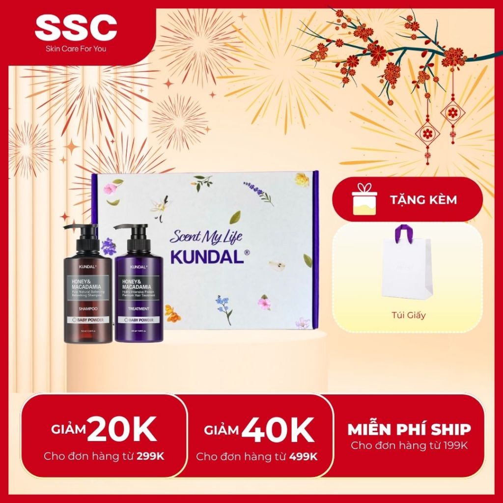 Set quà tặng đặc biệt Dầu Gội - Dầu Xả Kundal Honey&Macadamia 500ml*2ea (kèm túi giấy) | Shopee ...