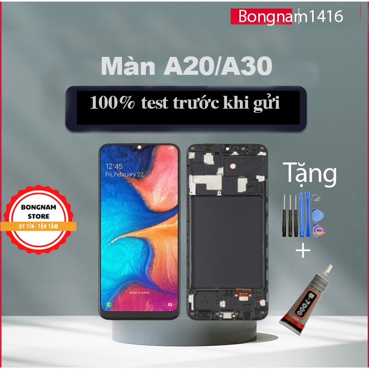 Màn hình thay thế cho điện thoại sam A20/A30 kèm bộ sửa và keo dán ...
