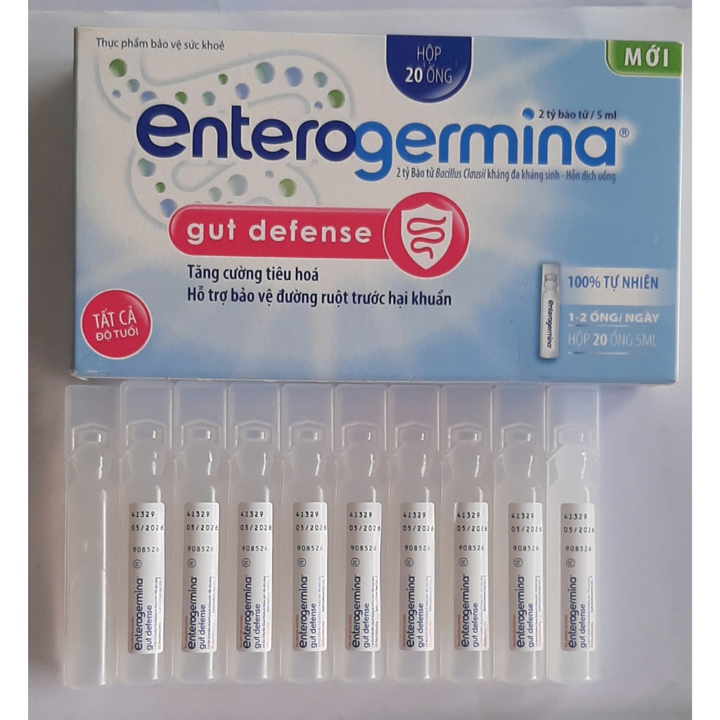 Men tiêu hoá enterogermina mẫu mới, bổ sung vi khuẩn, cải thiện hệ vi sinh đường ruột, Ý ...