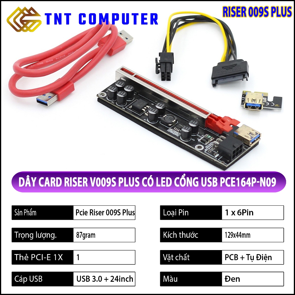 Riser 009S Plus Phiên Bản PCIE X16 PCI Express Mở Rộng Riser Thẻ Cho ...