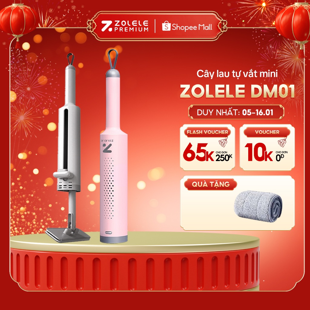 Cây lau tự vắt mini ZOLELE cầm tay cọ nhỏ tháo rời tiện lợi vệ sinh nhanh chóng DM01 - Chính ...
