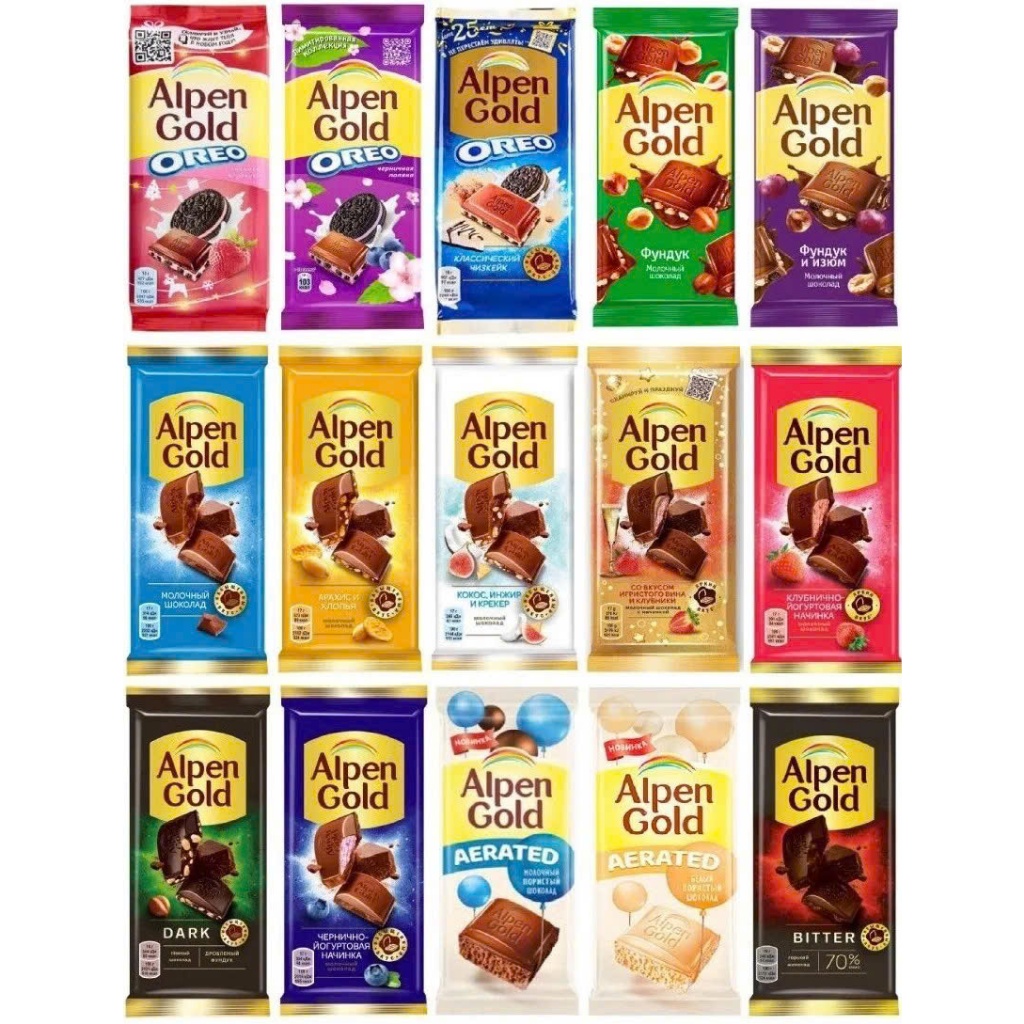 Socola thanh Alpen Gold Nga xách tay( nhiều vị giao ngẫu nhiên)/90g | Shopee Việt Nam