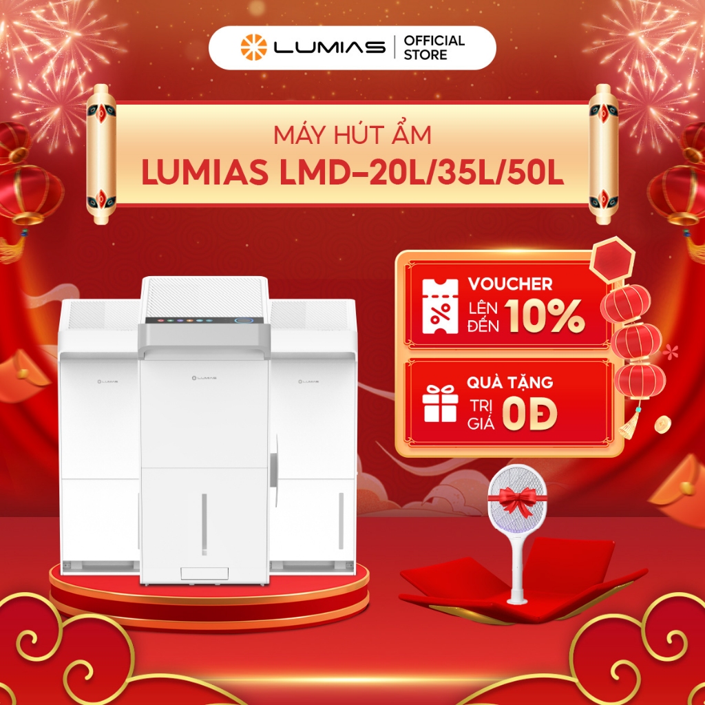 Máy hút ẩm không khí Lumias LMD-12L/LMD-20L/ LMD-35L/ LMD-50L - Màng lọc HEPA, chế độ hút ẩm đa ...