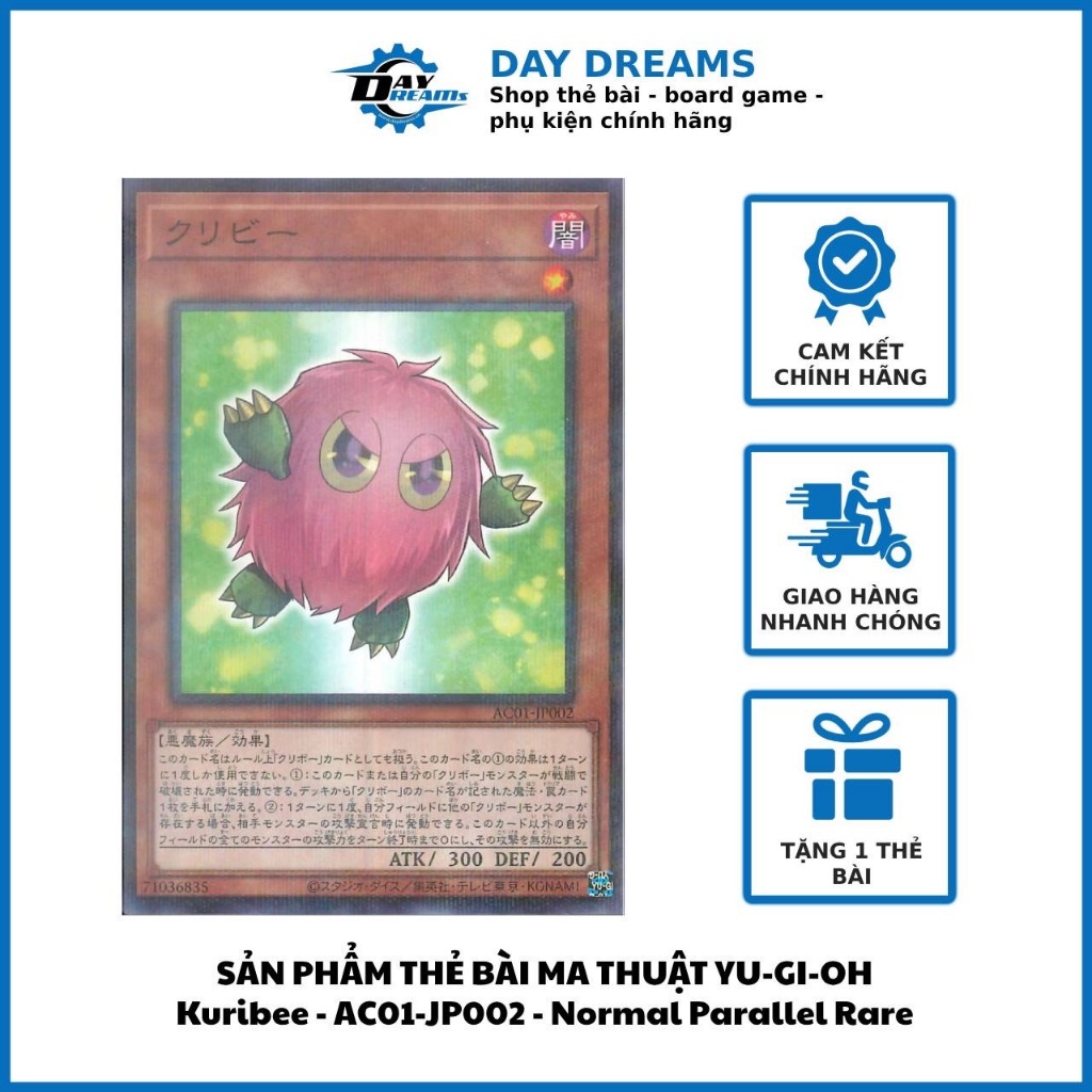 THẺ BÀI YUGIOH CHÍNH HÃNG: Kuribee - AC01-JP002 - Normal Parallel Rare | Shopee Việt Nam