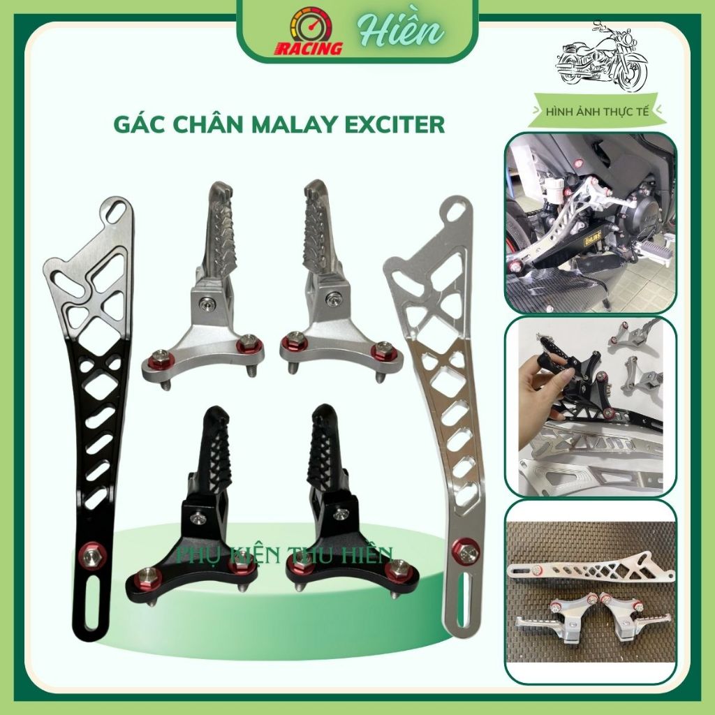 Gác Chân Malay Ex 150 Ex155 Số Tekegawa Pat Treo Pô Exciter 10Ly Nhôm ...