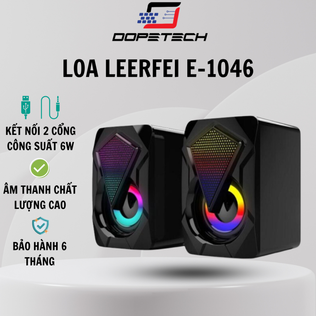 Loa Vi Tính Mini Laptop LED RGB E-1046, Loa Máy Tính Gaming Cao Cấp Cho ...