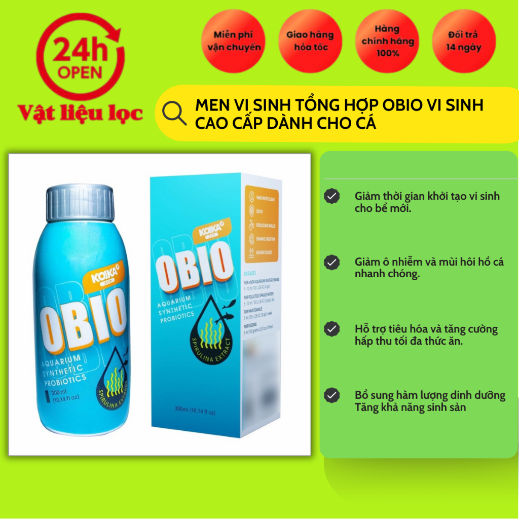 Men vi sinh Tổng hợp OBIO vi sinh cao cấp dành cho cá | Shopee Việt Nam