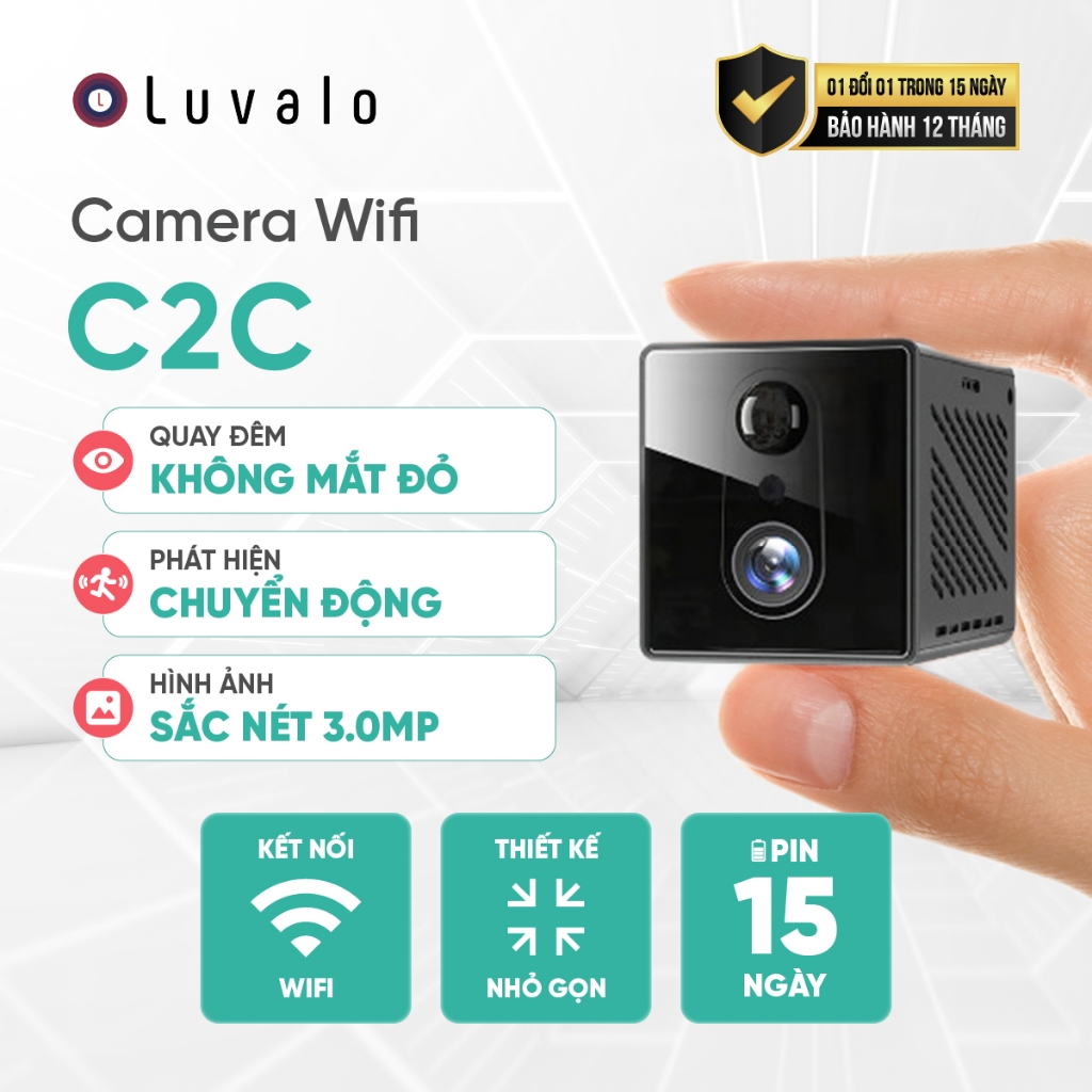 Camera wifi 3.0Mp an ninh không dây kết nối điện thoại giám sát hành trình Luvalo C2C | Shopee ...