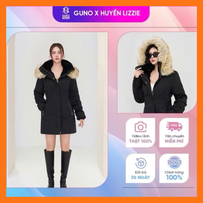 Áo Khoác Parka Nữ GUNO Xịn Lót Lông Bản Cao Cấp SP5 2 Túi Khóa Kéo Và ...