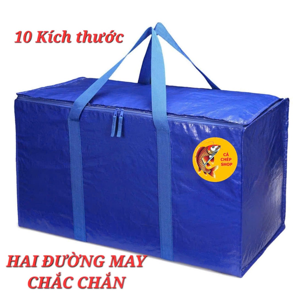 [GIẢM NGAY 5K] Túi bạt, túi dứa có dây kéo đựng đồ - màu xanh cam ...