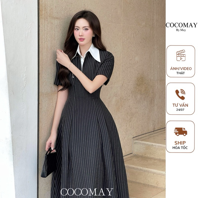 COCOMAY Đầm kèm áo phối cổ SM Nữ Women Dress | Shopee Việt Nam
