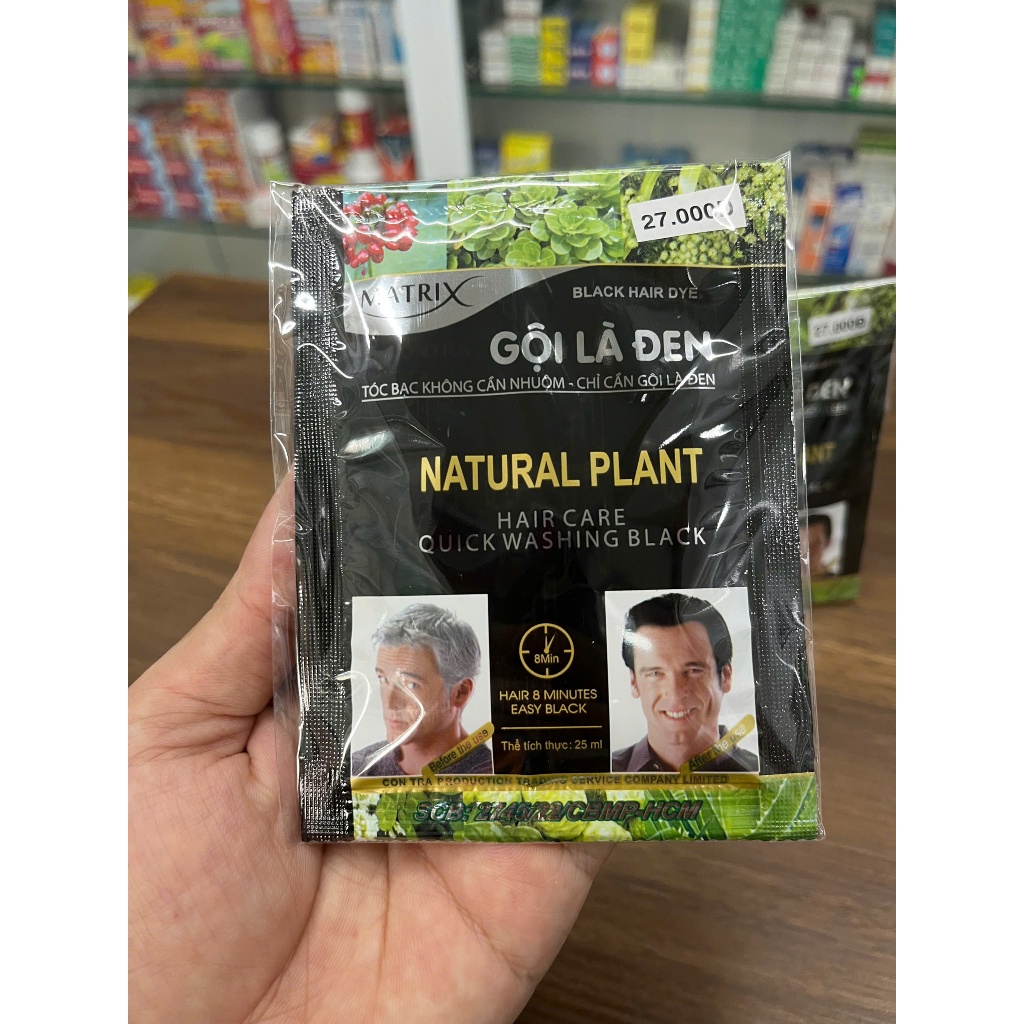 Dầu Gội Nhuộm Tóc Gội Là Đen Matrix Gói 25ml | Shopee Việt Nam