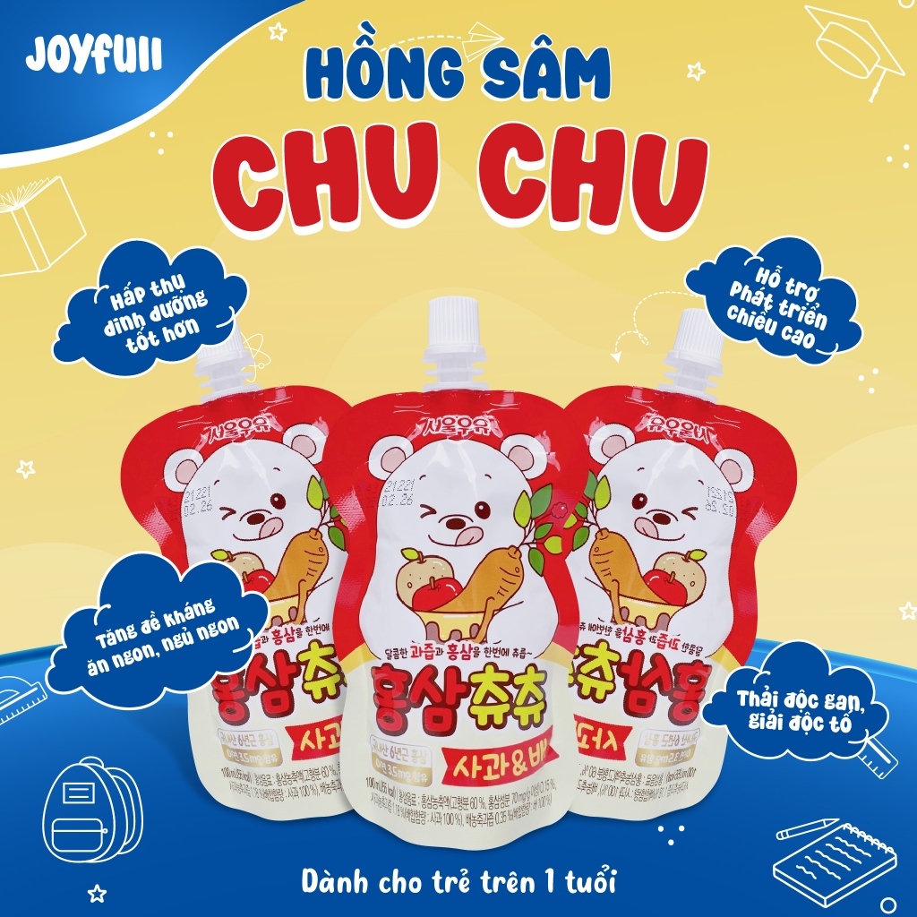 Nước Hồng Sâm Chu Chu Hàn Quốc Vị Táo Lê Tăng Sức Đề Kháng, Tăng Cao Và ...