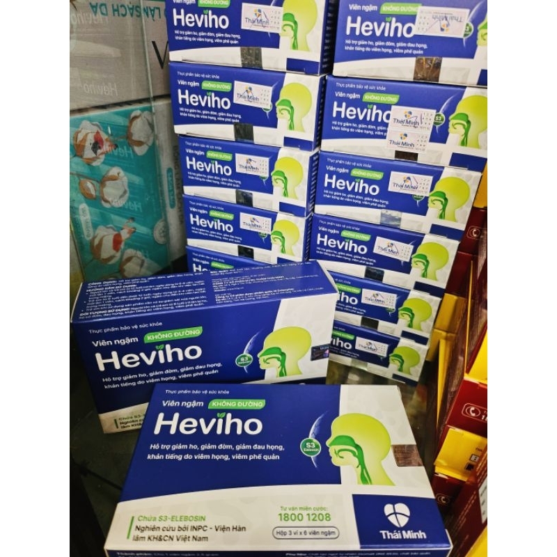 Viên Ngậm Heviho KHÔNG ĐƯỜNG - Hỗ Trợ Giảm Đau Rát Họng (Hộp 18 Viên ...