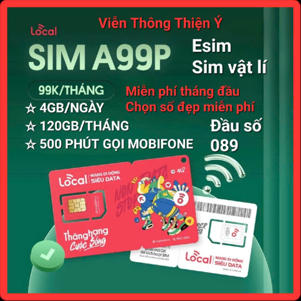 Sim 4G Mobifone Local 120Gb{tốc độ cao}gọi Mobifone miễn phí{Sim vật lí ...