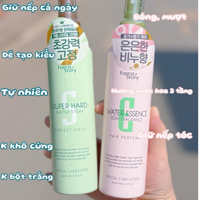 XỊT GIỮ NẾP TÓC FOREST STORY SUPER HARD WATER SPRAY 252ML | Shopee Việt Nam