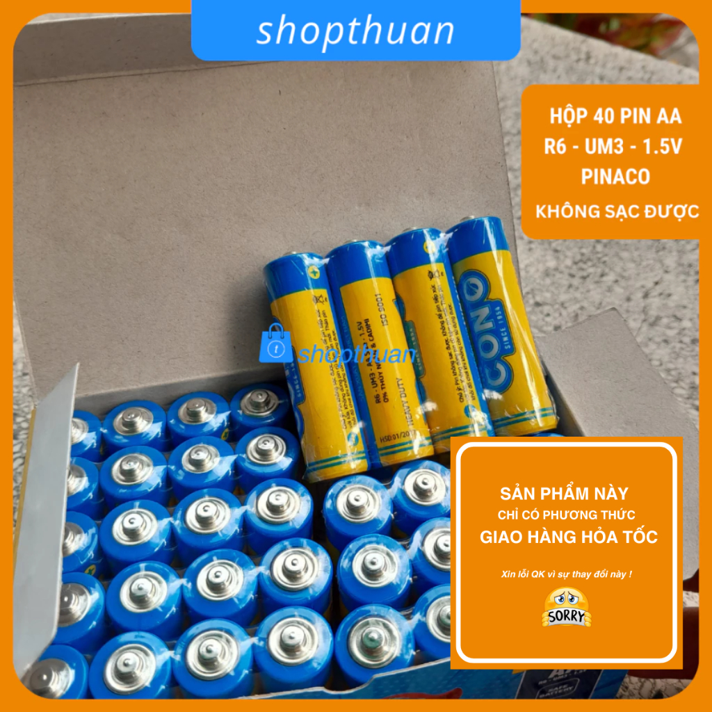 Pin AA Con Ó Pinaco R6-UM3-1.5V - Hộp 40 viên ( pin tiểu ) - dành cho ...