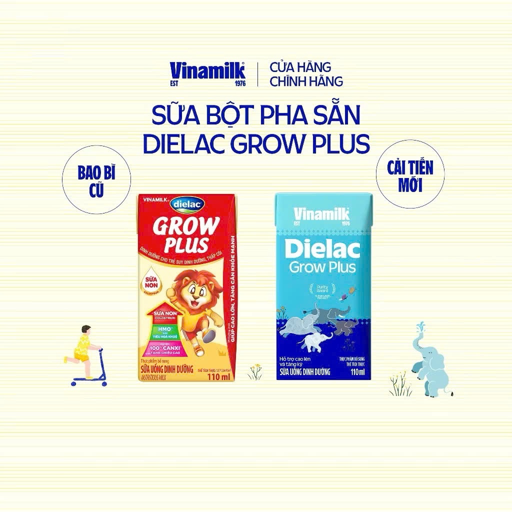 [BAO BÌ MỚI] Thùng 48 hộp Sữa Non Vinamilk Dielac Grow Plus (Sữa Uống Dinh Dưỡng) 110ml | Shopee ...