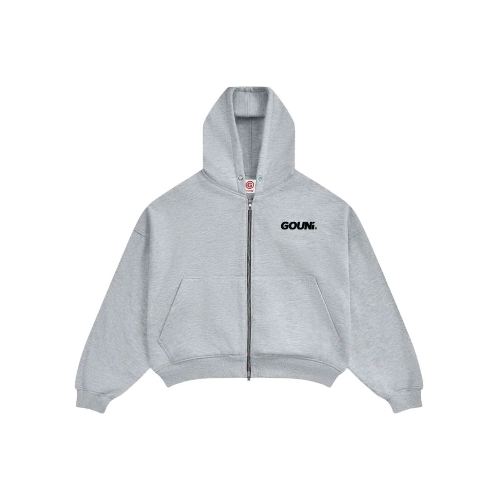 GOUNI® HOODIE DOUBLE ZIP GOUNI LOGO / GRAY | Shopee Việt Nam