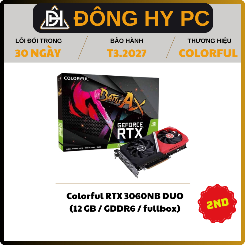 VGA card màn hình RTX 3060 Colorful NB DOU 12GB 2ND | Shopee Việt Nam