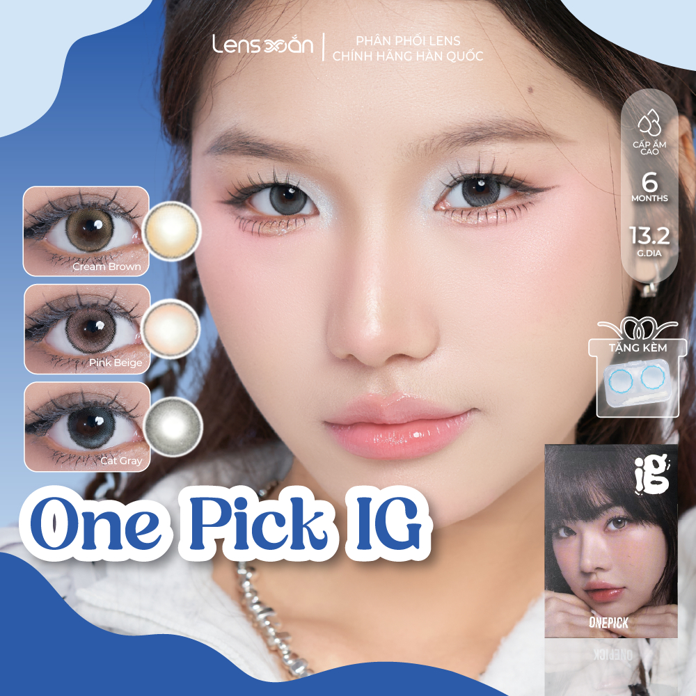 Kính áp tròng cận 6 tháng LENS XOẮN lens nâu và xám tự nhiên có viền ...