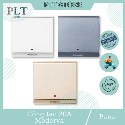 Bộ Công Tắc 2 Cực 20A Vuông Có Đèn Báo Panasonic Dòng Moderva ...