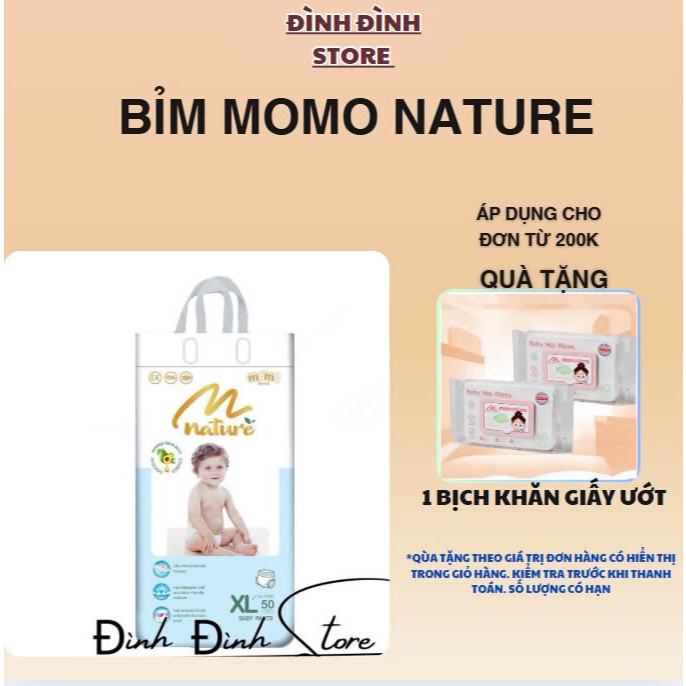 [HCM] Tả Bỉm Quần MOMO NATURE Công Nghệ Cao Cấp Siêu Mỏng, Đủ size Siêu ...